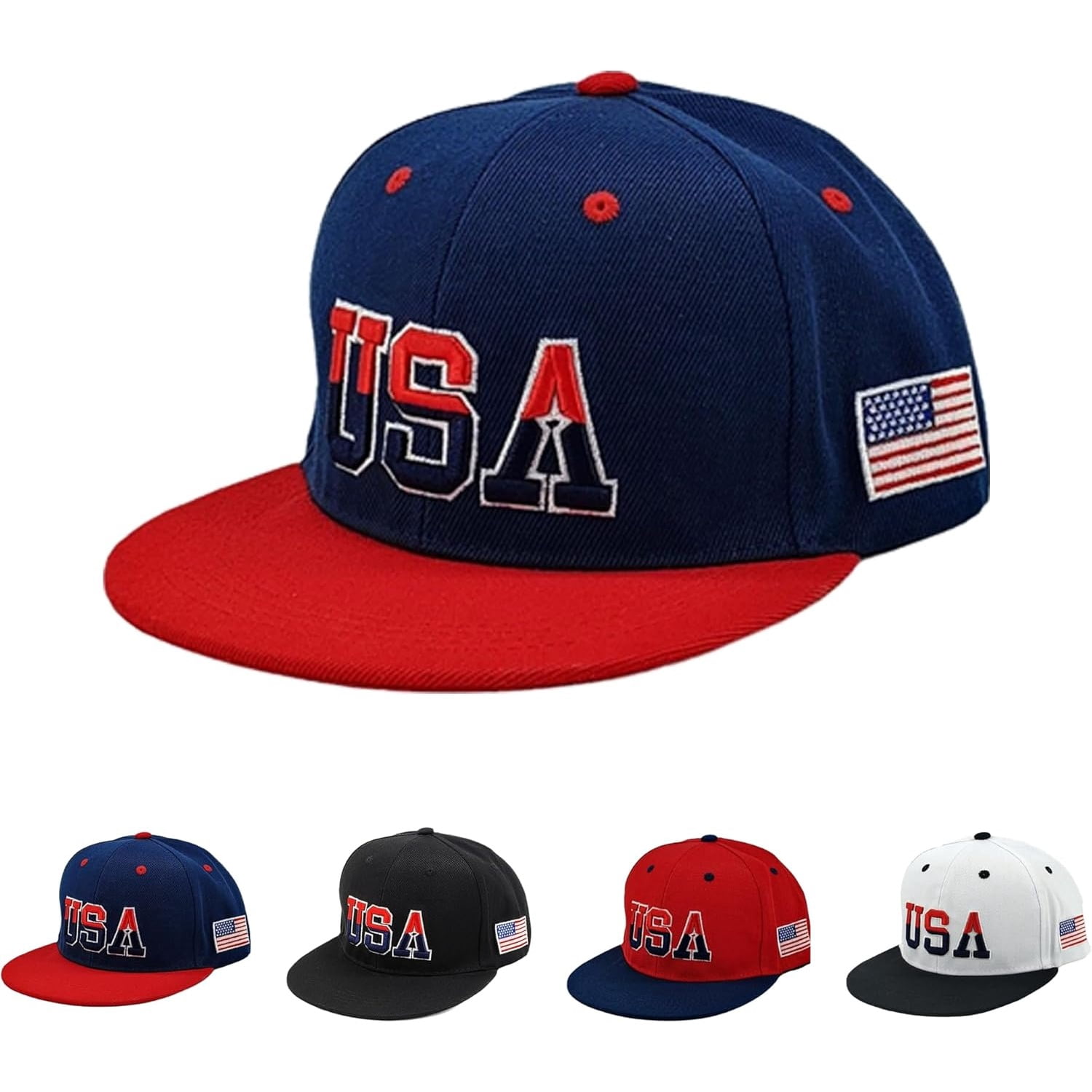 American Flag Baseball Caps Embroiderred USA Flag Patriotic Dad Hat ...