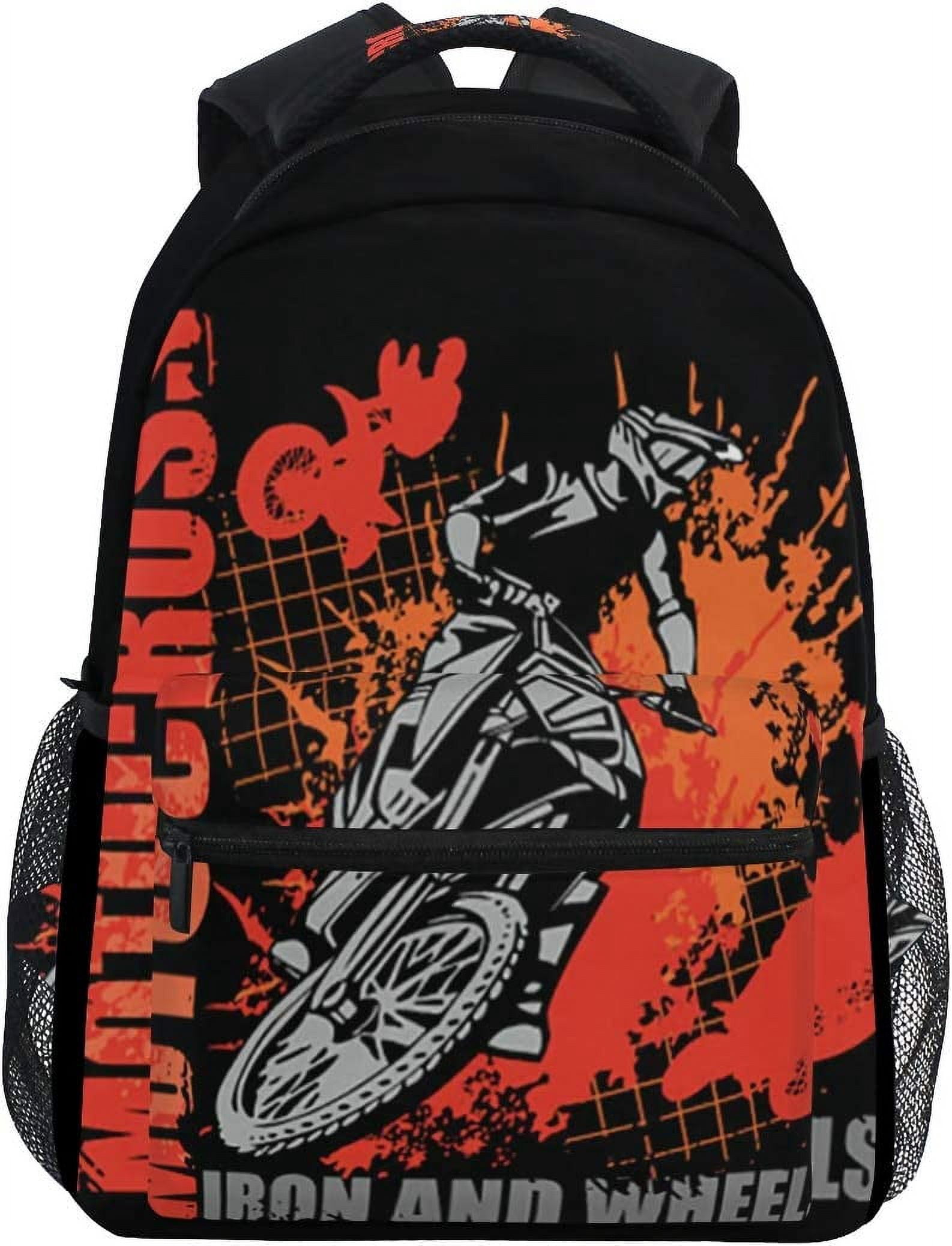 American Flag Baseball Print Backpack Patriotic USA Bookbag for s ...