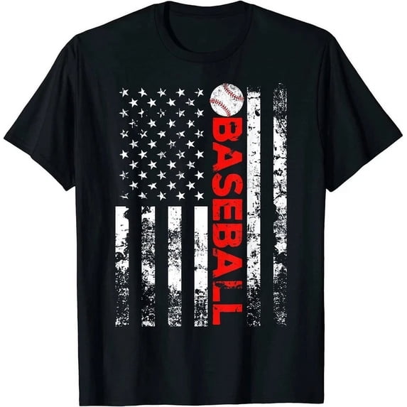 American Flag Baseball Team Gift Sports Design Unisex T-Shirt Birthday ...