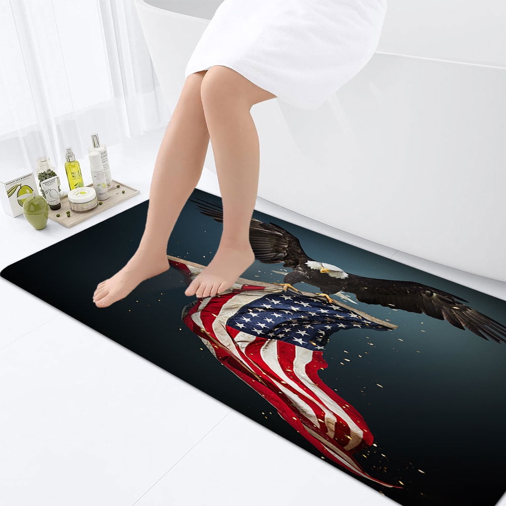 American Flag Bathroom Rugs, Fourth of July Independence Day Non-Slip ...