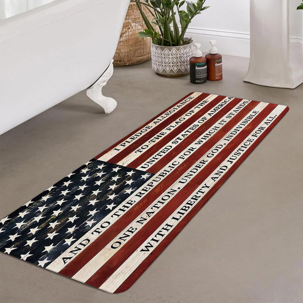 American Flag Bathroom Rugs, Stars and Stripes Flag Patriotic Bathroom ...