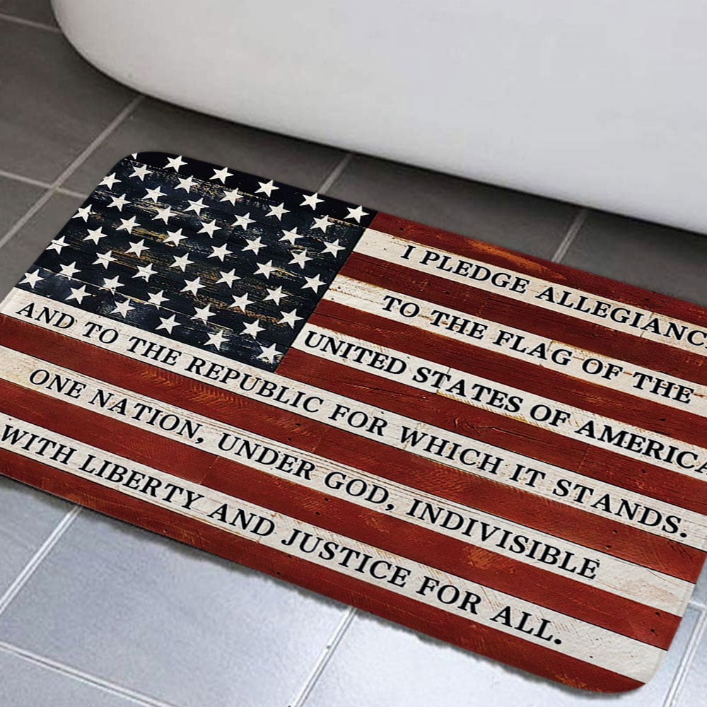 American Flag Bathroom Rugs, Stars and Stripes Flag Patriotic Bathroom ...