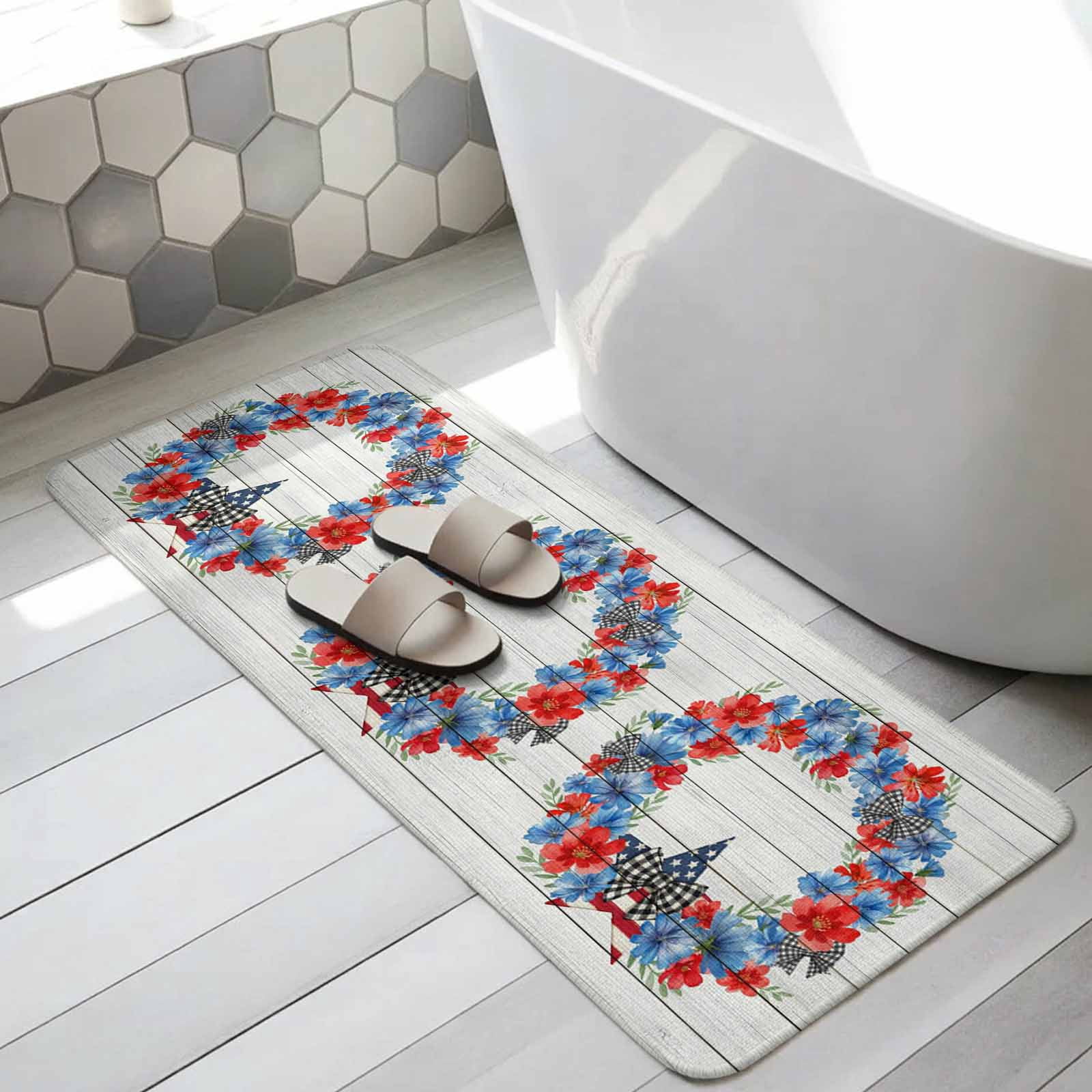American Flag Bathroom Runner Rugs Non Slip Washable Absorbent Narrow ...