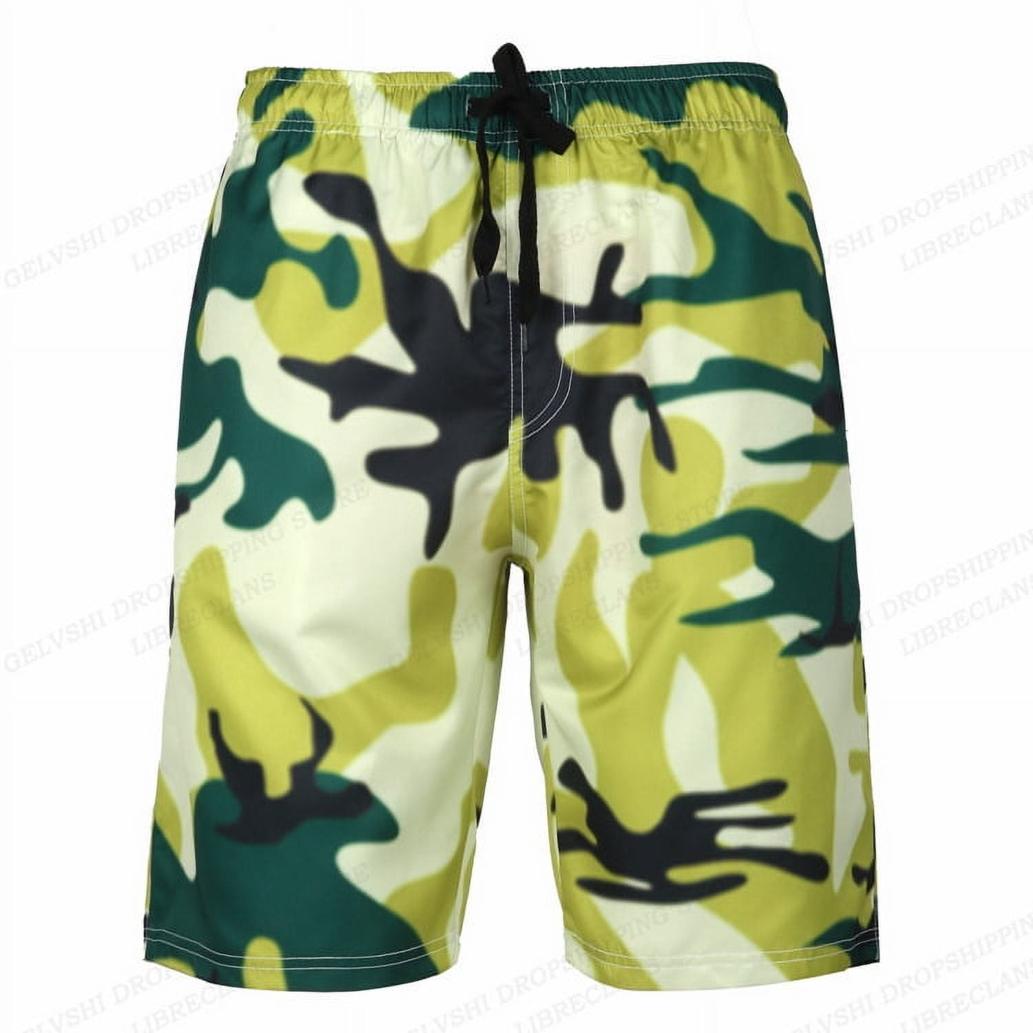 American Flag Beach Shorts Swimming Shorts Breathable Coconut Tree ...