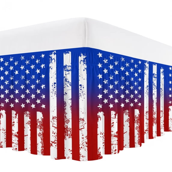 American Flag Bed Skirt Bed Skirts King Size 16 Inch Drop, Vintage ...