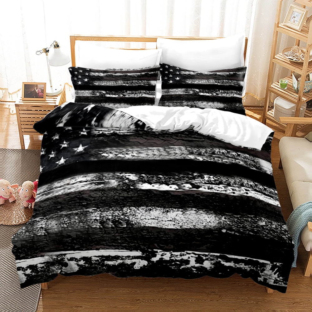 USA Patriotic Bedding Sets 3D Printed Stars and Stripes Duvet Cover ...