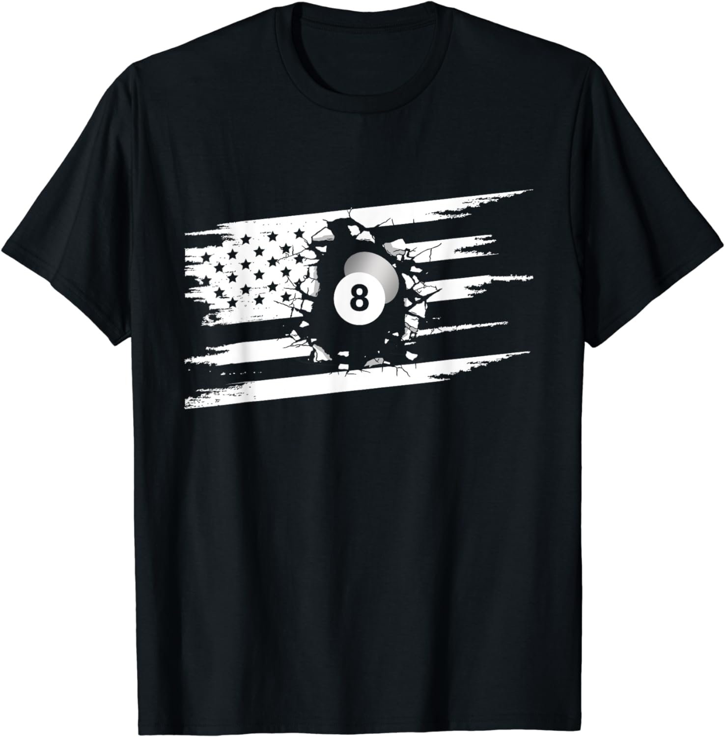 American Flag Billiards Apparel - Billiards T-Shirt - Walmart.com