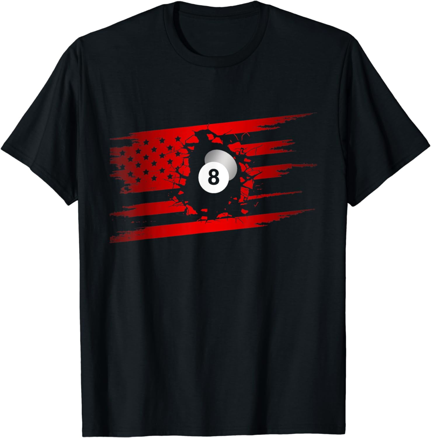 American Flag Billiards Apparel - Billiards T-Shirt - Walmart.com