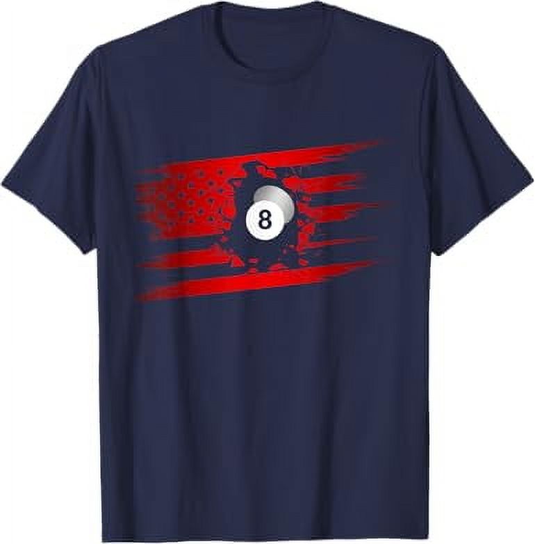 American Flag Billiards Apparel T-Shirt,Orange color,size S - Walmart.com