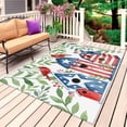 American Flag Bird House Outdoor Rug for Patio/Deck/Porch, Non-Slip ...