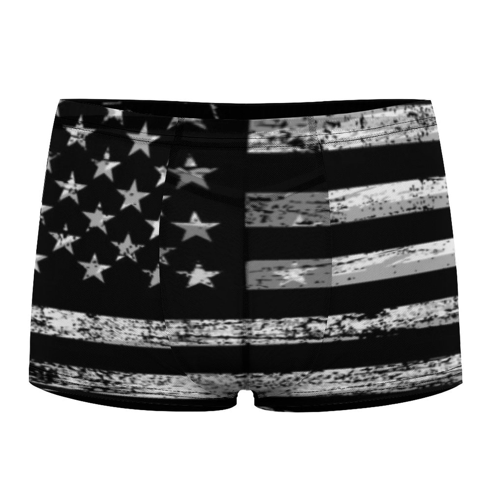 American Flag Black And White Men's Mesh Boxer Briefs Cooling ...