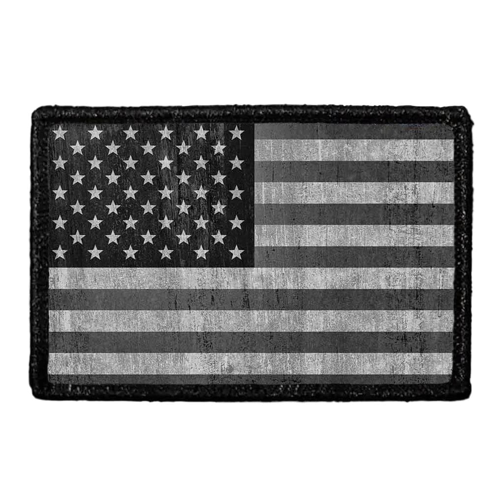 American Flag - Black and White - Distressed - Patch - Walmart.com