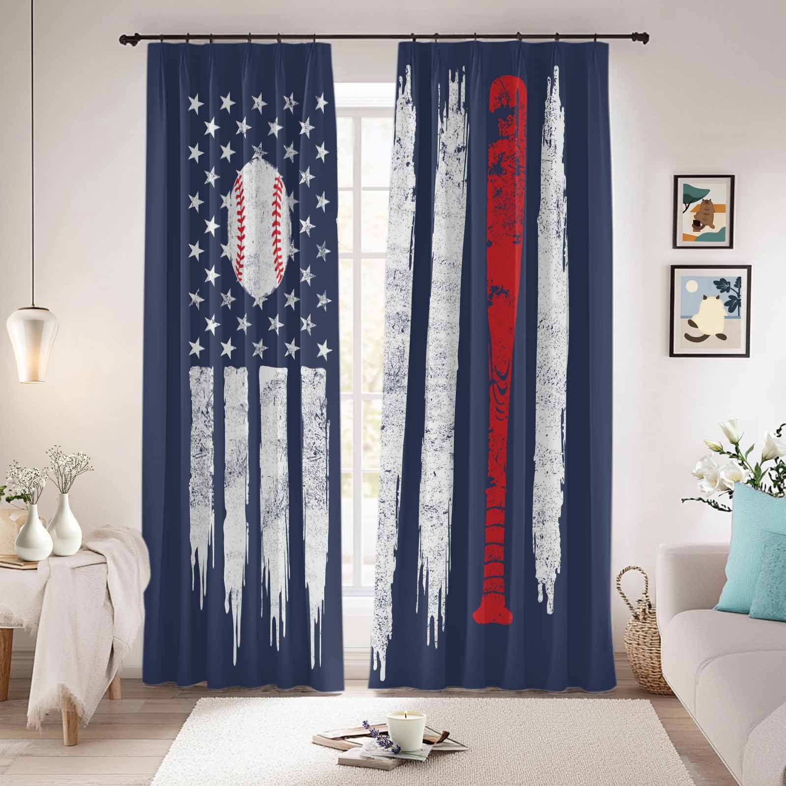American Flag Blackout Curtains for Bedroom/Living Room, Pinch Pleated ...