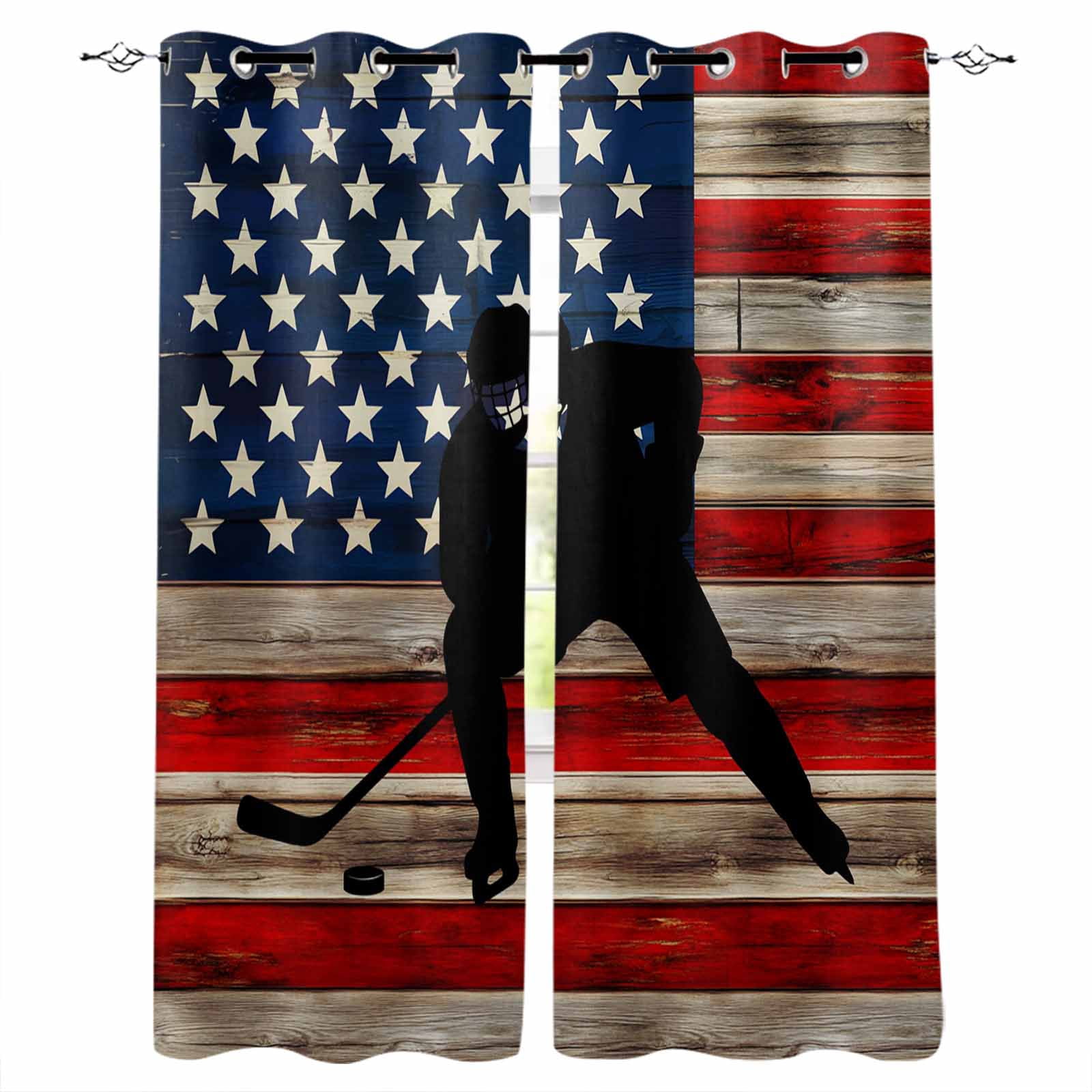 American Flag Blackout Curtains for Bedroom/Living Room, Thermal ...