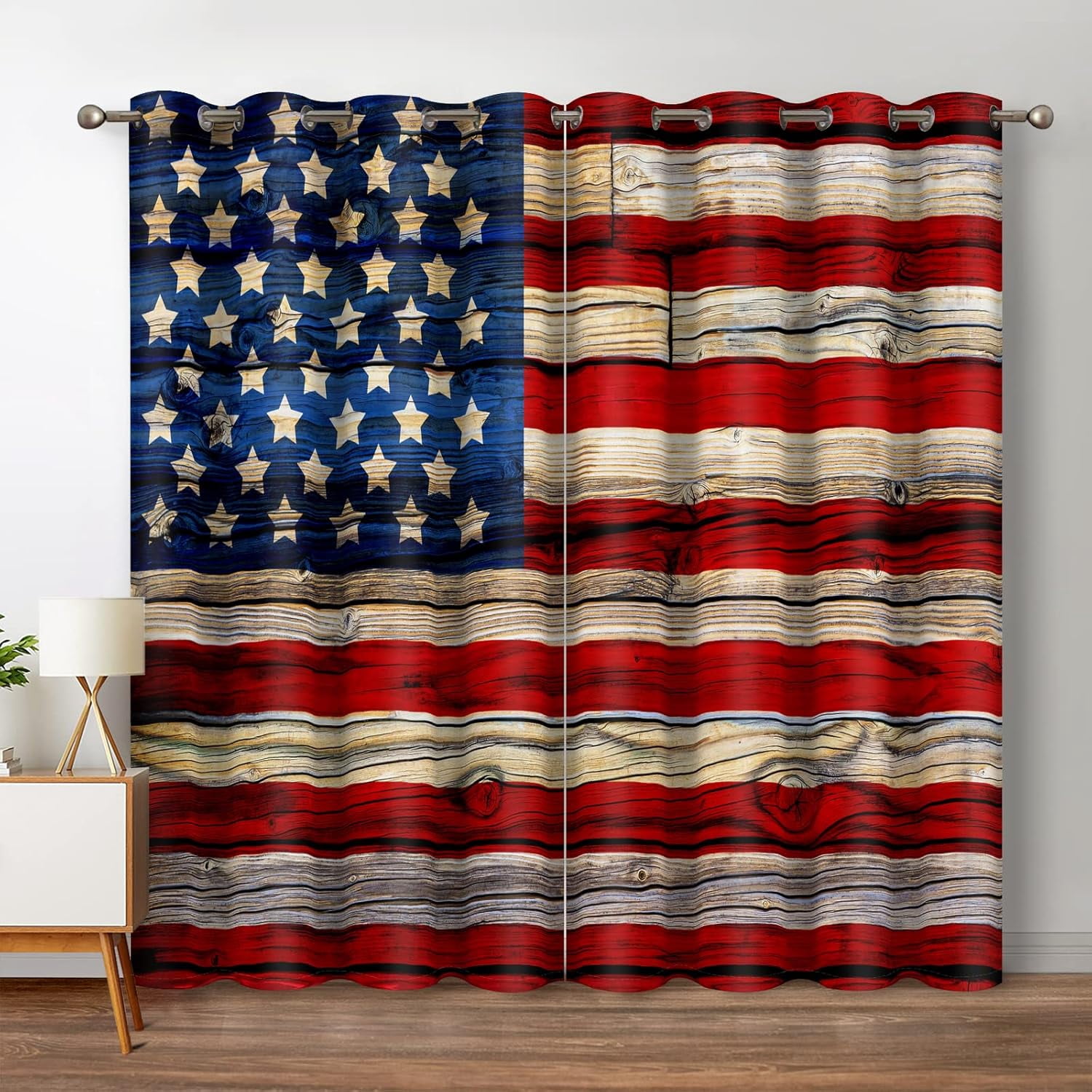 American Flag Blackout Curtains United States Flag Independence Day ...
