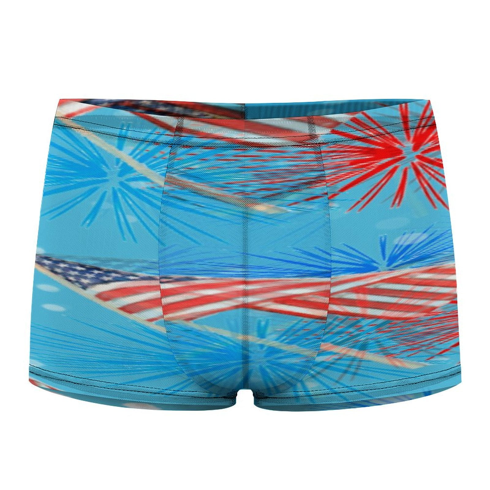 American Flag Blue Red White Men's Mesh Boxer Briefs Cooling Breathable ...