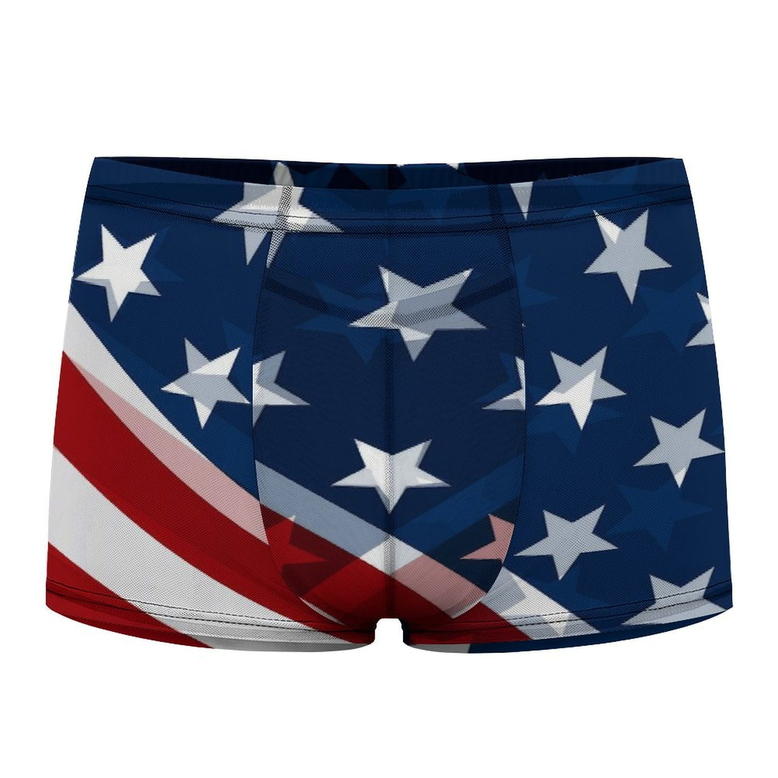 American Flag Blue Red White Men's Mesh Boxer Briefs Cooling Breathable ...