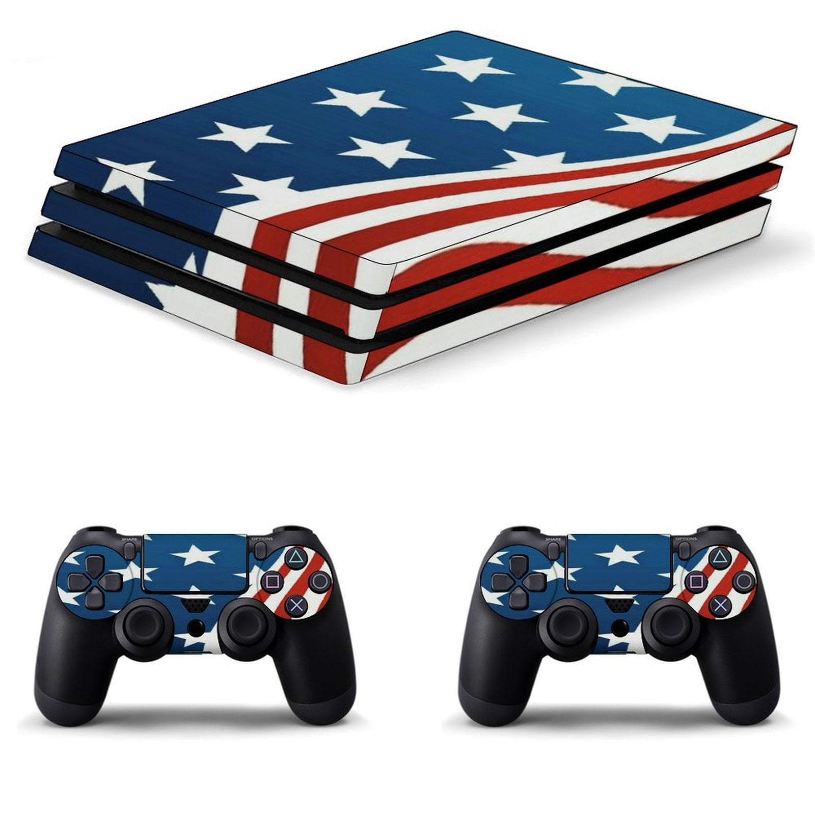 American Flag Blue Red White PS4/PS4 Pro/PS4 Slim Skin Sticker For ...
