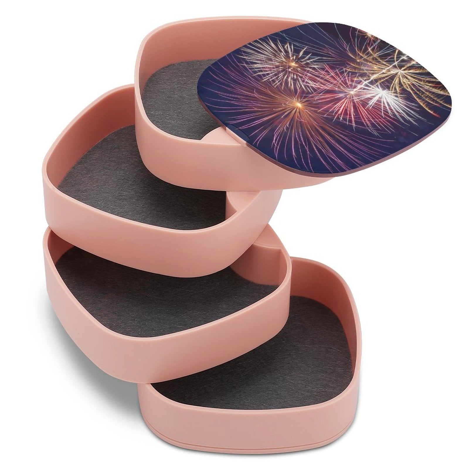 American Flag Blue Red White Rotating Jewelry Box Travel Jewelry Case ...