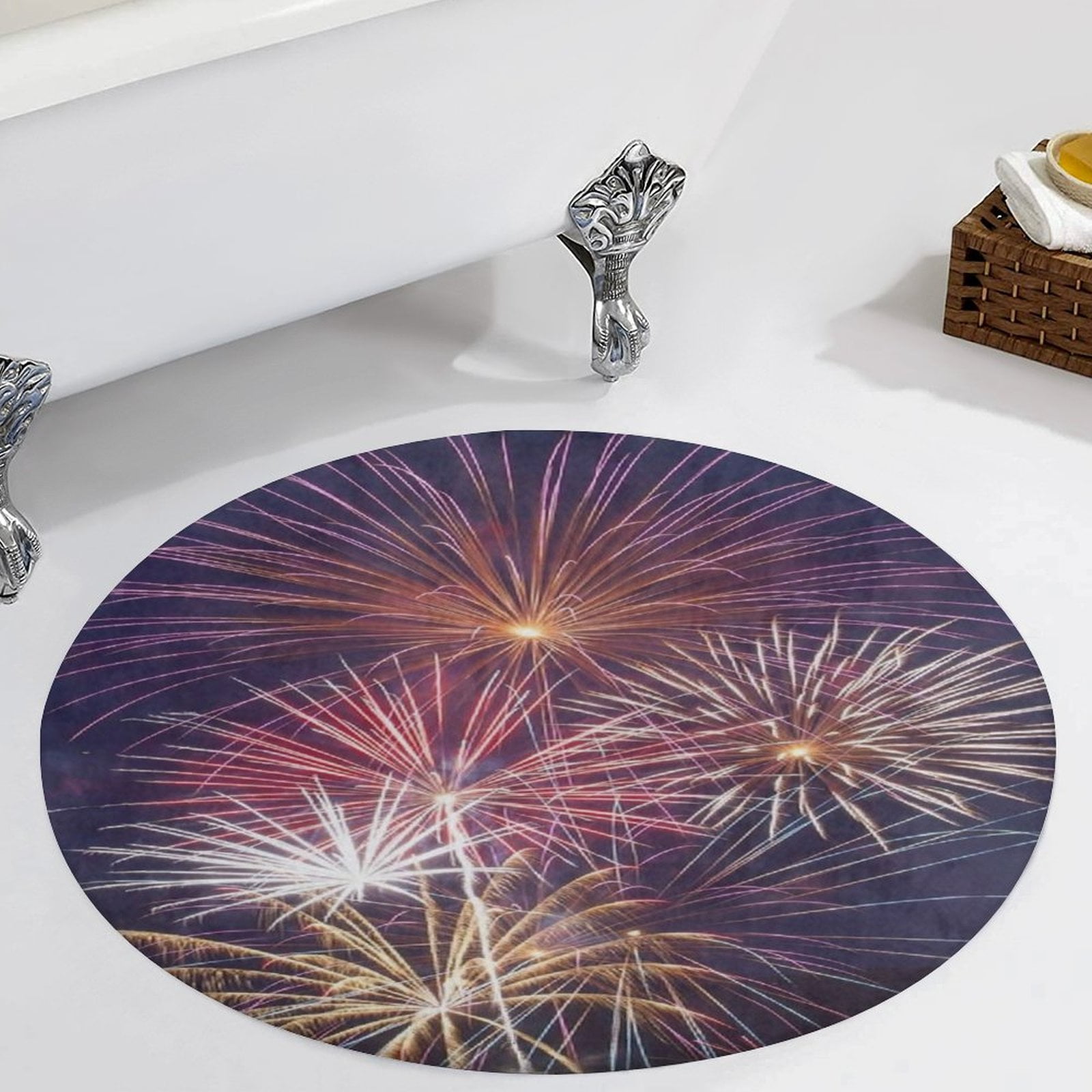 American Flag Blue Red White Round Carpet Circle Rug Outdoor Patio Area ...