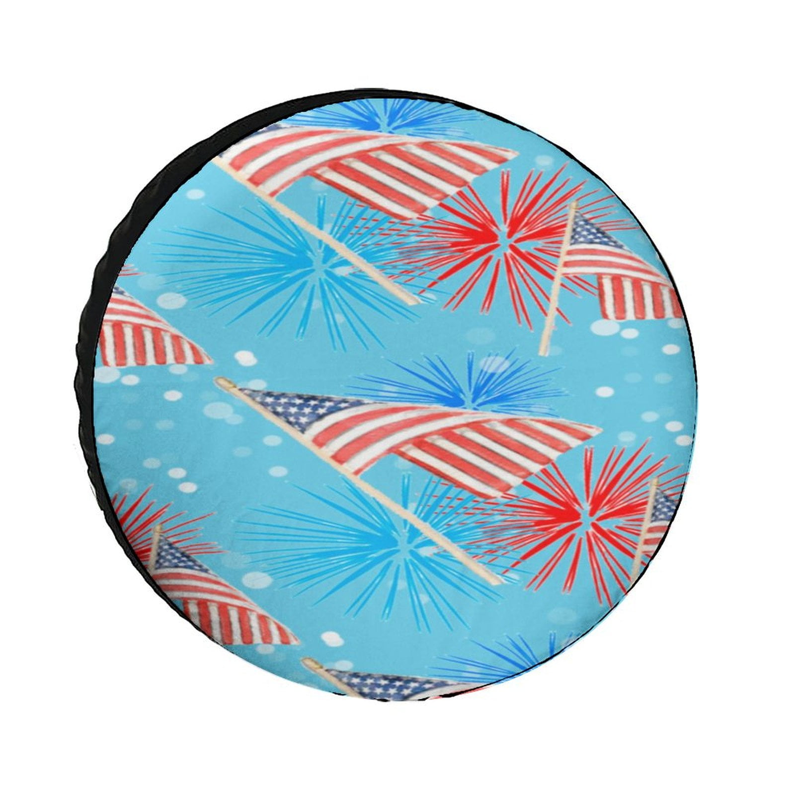American Flag Blue Red White Spare Tire Cover 14-16inch Universal Wheel ...