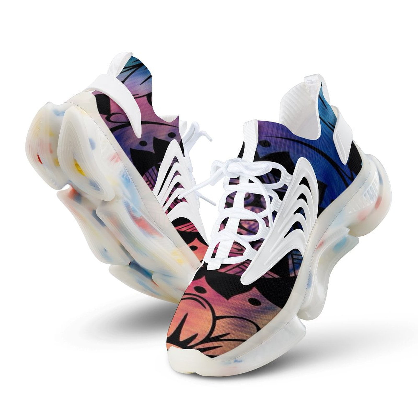 American Flag Blue Red White Walking Shoes for Men Woman Lightweight ...