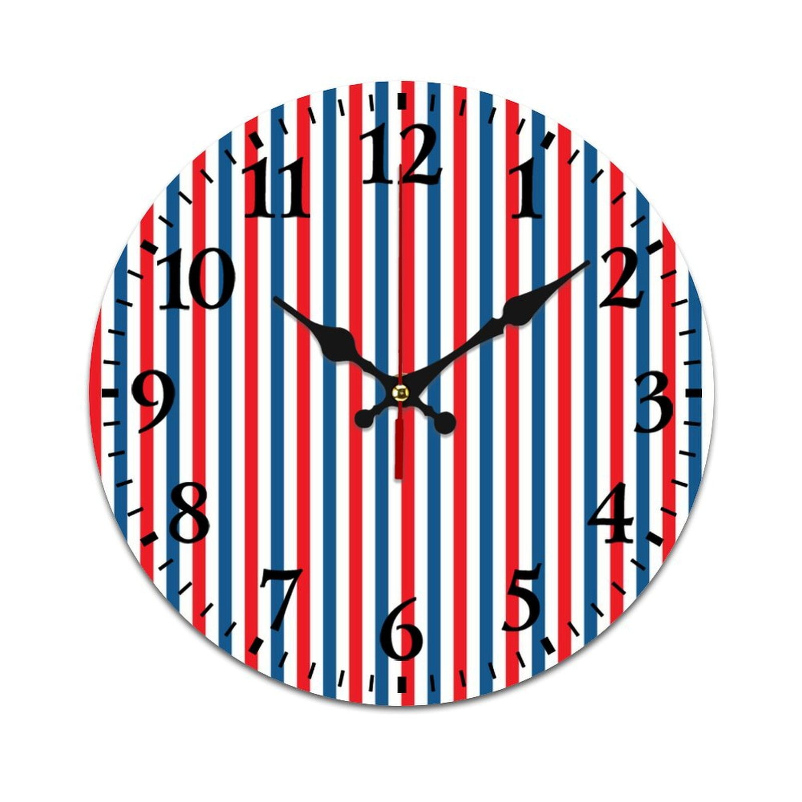 American Flag Blue Red White Wall Clock Modern Design Clocks Wall ...