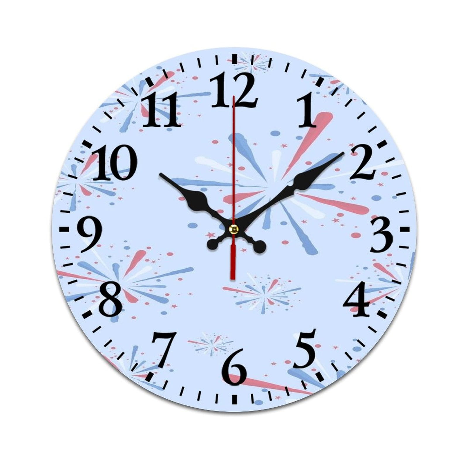 American Flag Blue Red White Wall Clock Modern Design Clocks Wall ...