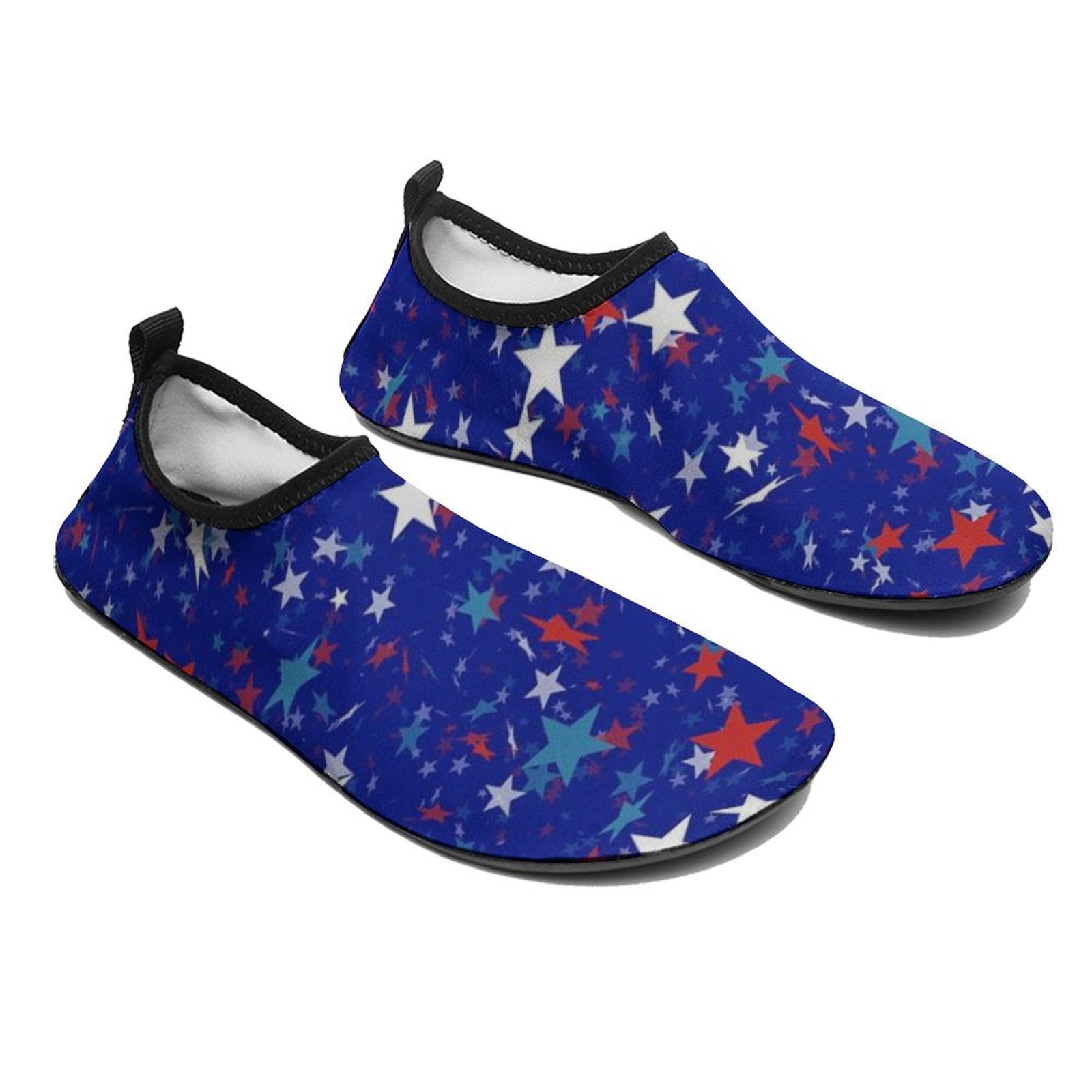 American Flag Blue Red White Water Shoes Beach Slip-on Shoes for Men ...