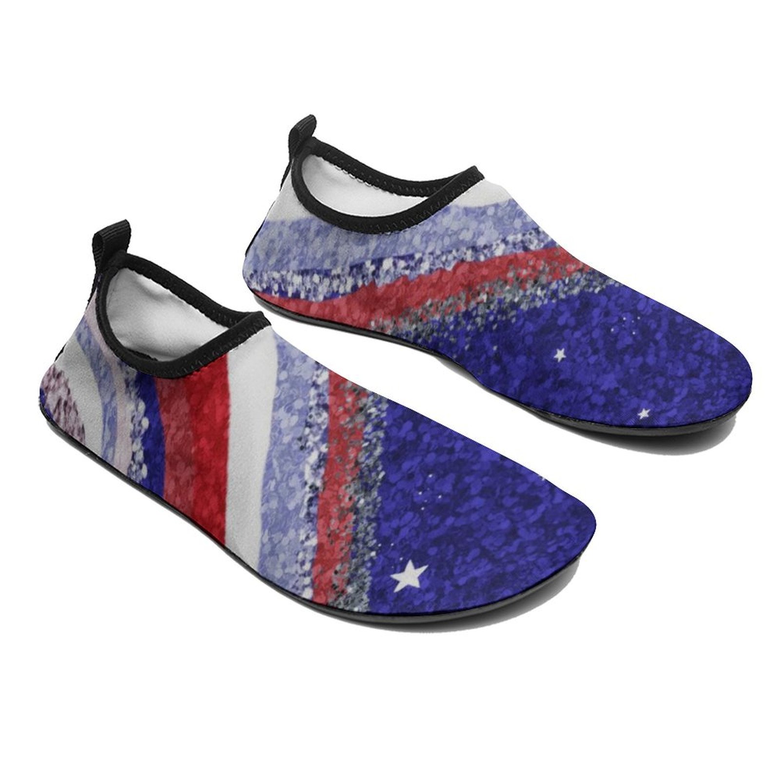 American Flag Blue Red White Water Shoes Beach Slip-on Shoes for Men ...