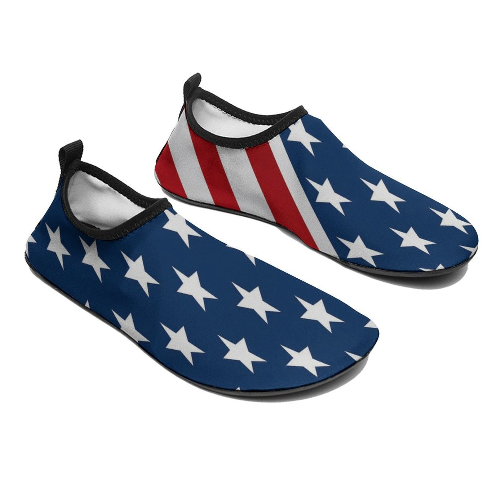 American Flag Blue Red White Water Shoes Beach Slip-on Shoes for Men ...