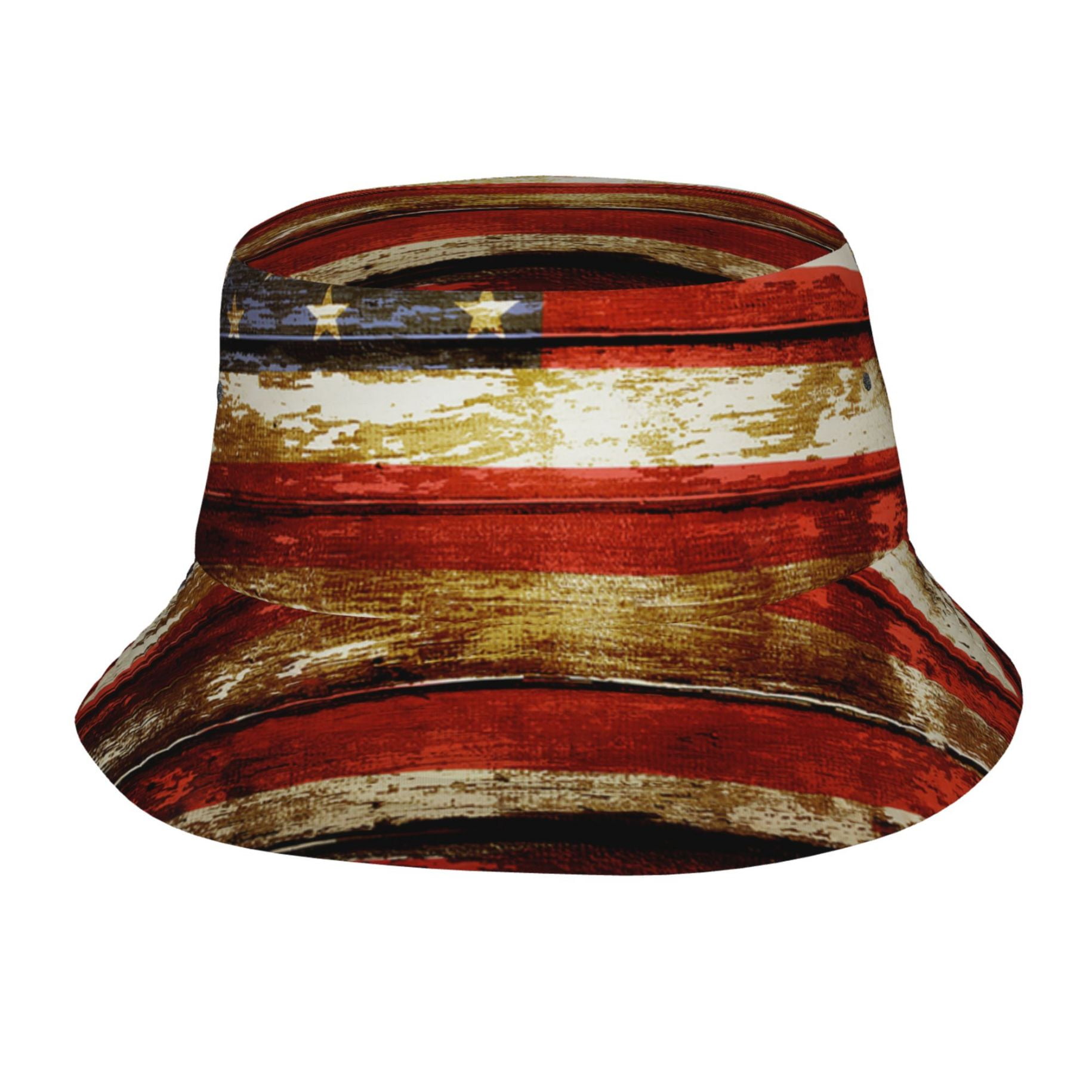 American Flag On Board Unisex Bucket Hat, Upf 50+ Sun Protection ...