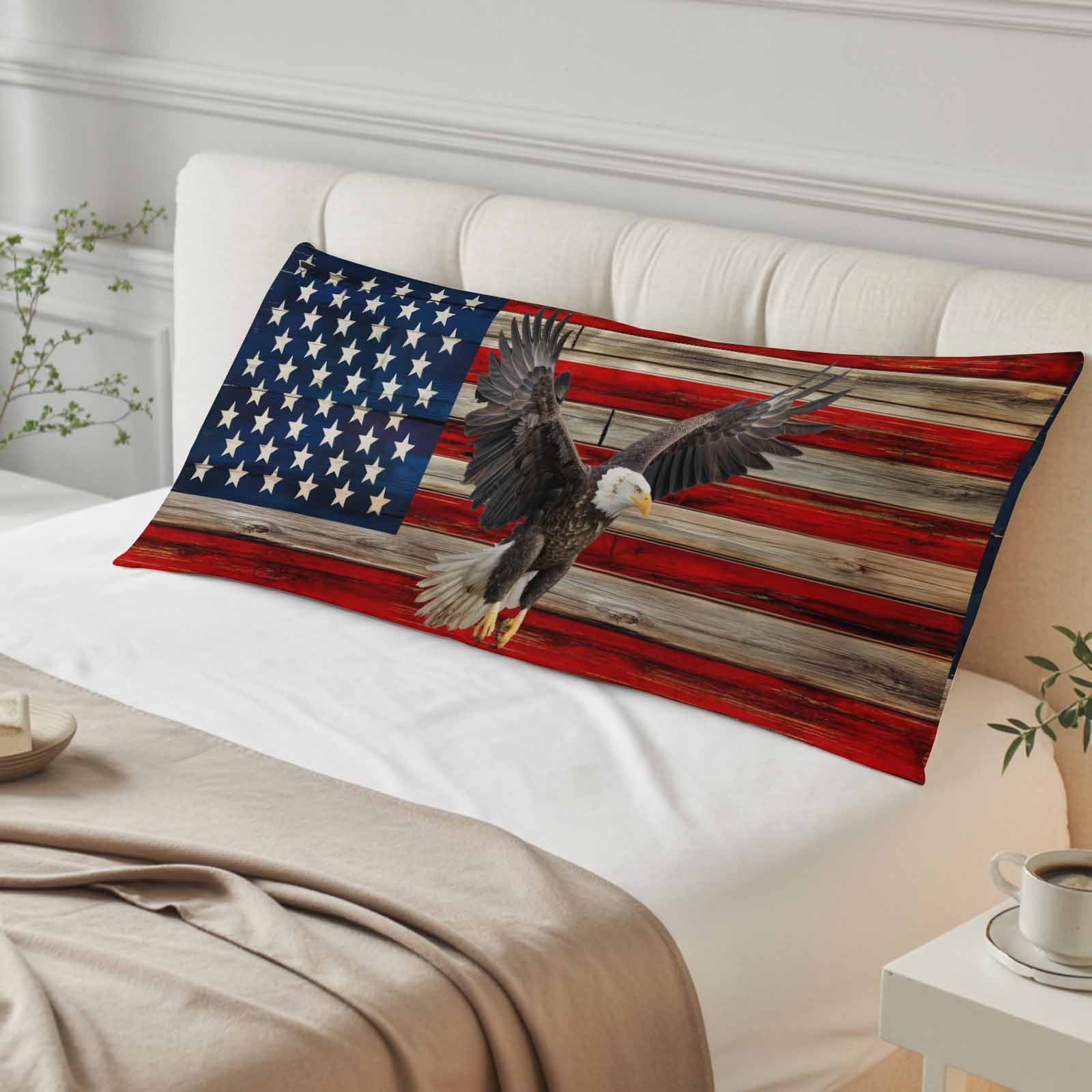 American Flag Body Pillow Cover, Pillowcase Protectors with Zipper ...