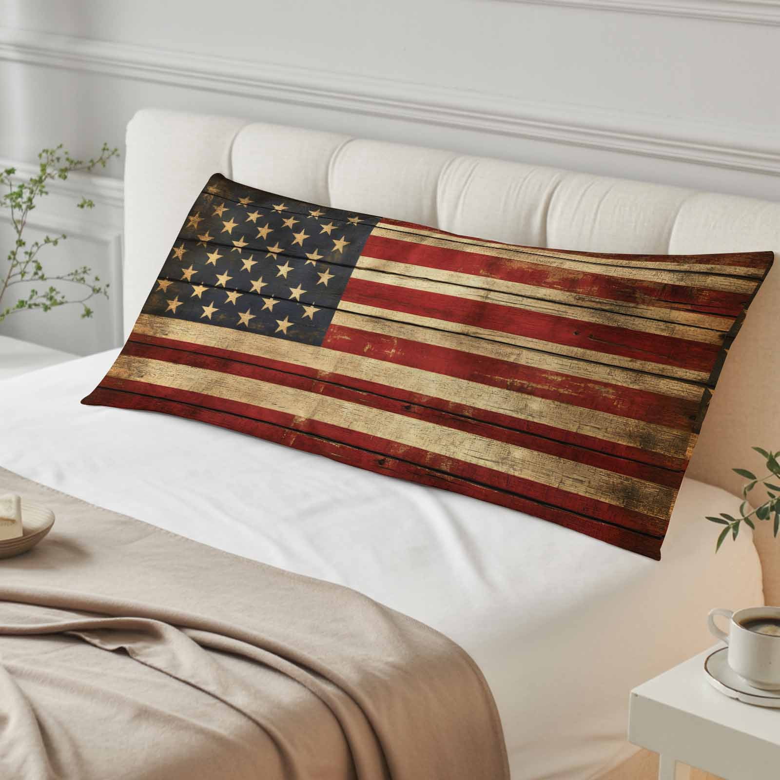 American Flag Body Pillow Cover, Pillowcase Protectors with Zipper ...