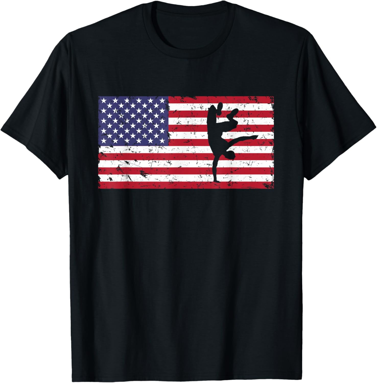 American Flag Breakdancing Cool Dancer Men Women Breakdance T-Shirt ...