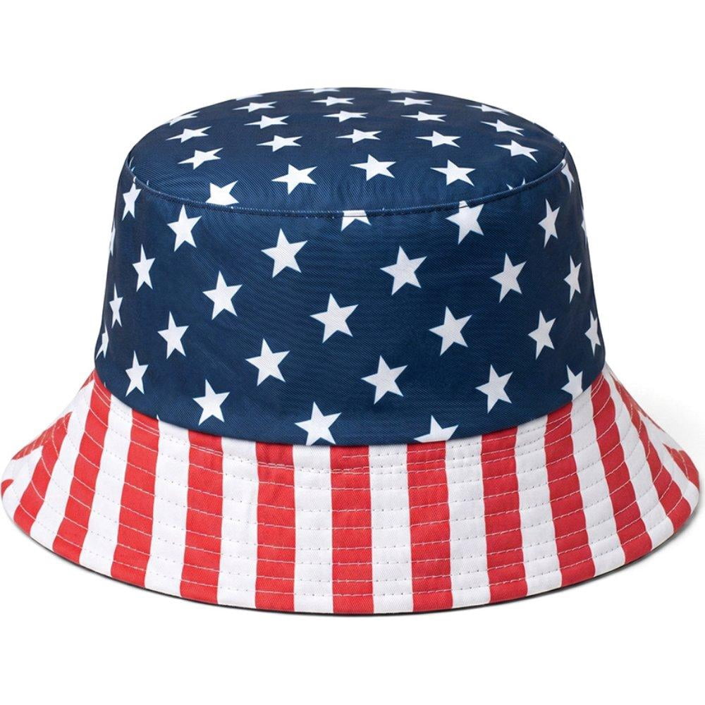 American Flag Bucket Hat Stars and Stripes Printed Sun Hat Foldable ...