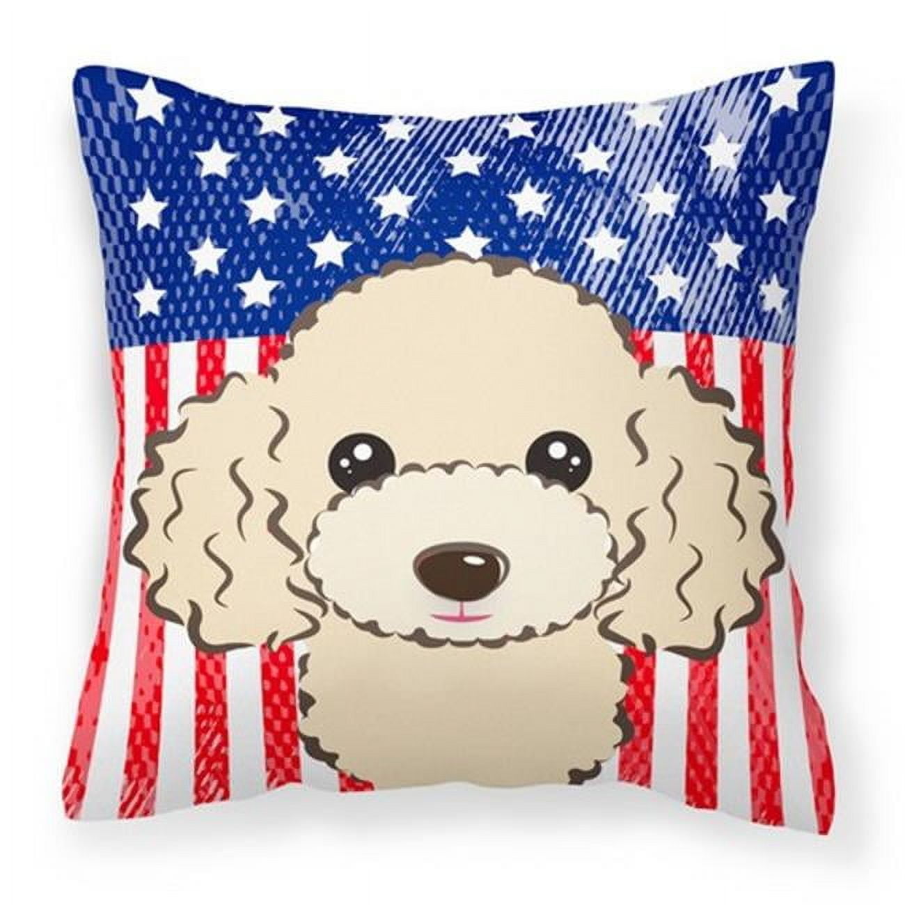American Flag & Buff Poodle Fabric Decorative Pillow - Walmart.com