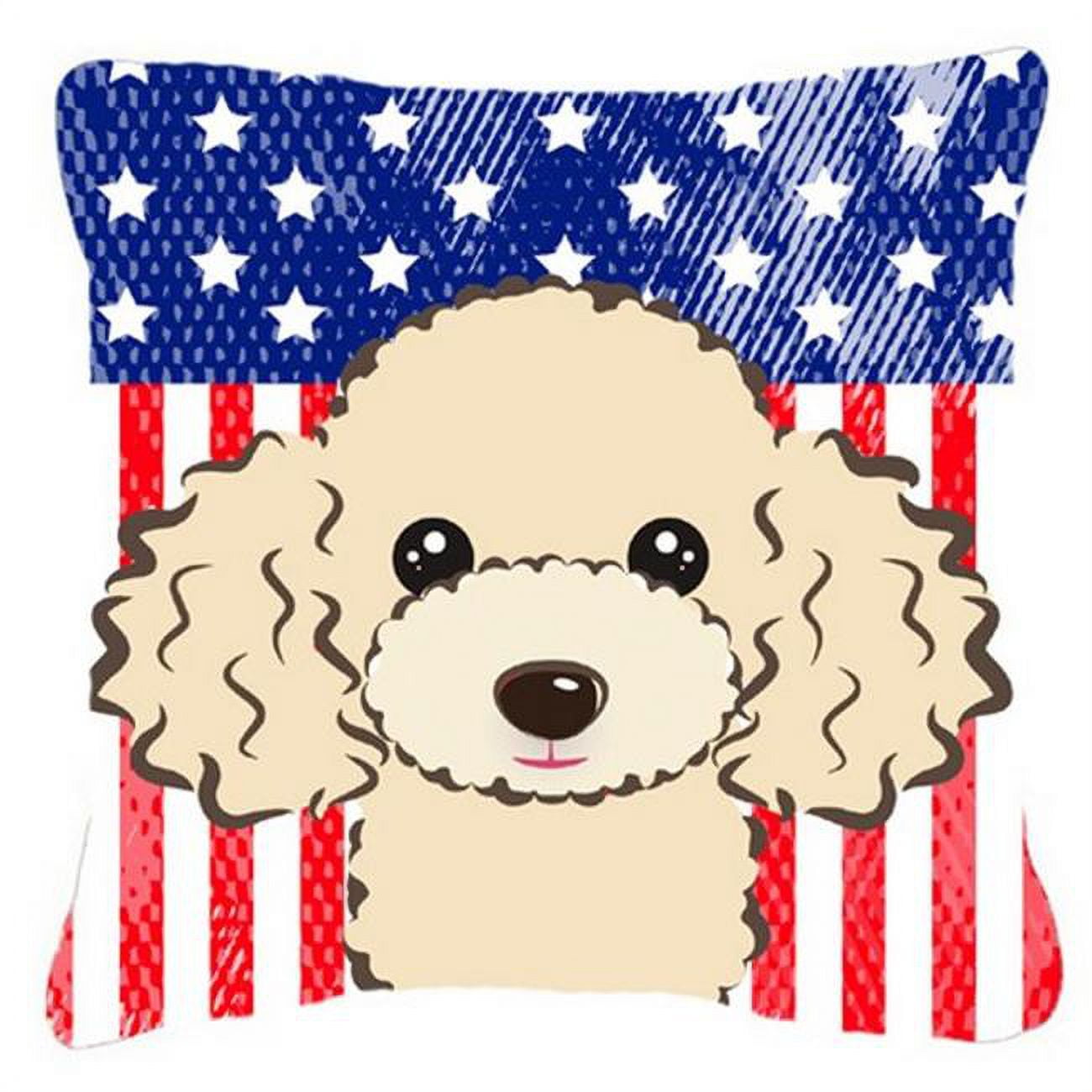 American Flag & Buff Poodle Fabric Decorative Pillow - Walmart.com