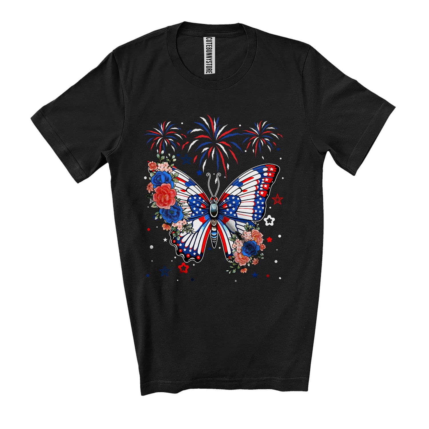 American Flag Butterfly Flowers; Awesome 4th Of July Fireworks Insect ...
