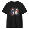 American Flag Butterfly With Fireworks Cool Graphic Tee for Men and ...
