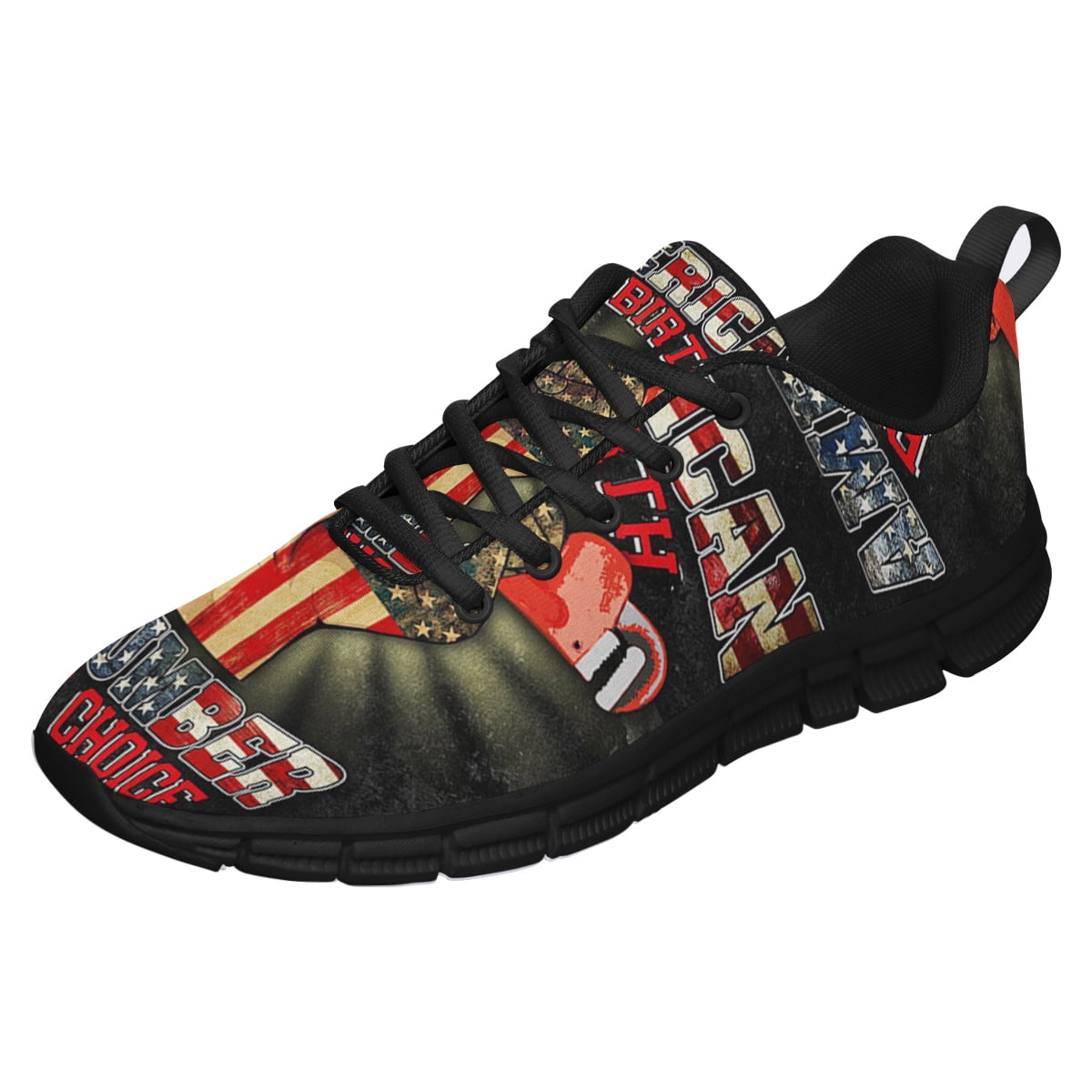 American Flag By Birth Plumber By Choice Running Shoes Sneakers Mesh ...