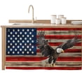 American Flag Cabinet Curtains 32"W x 55"L, Dustproof Sink Skirt ...