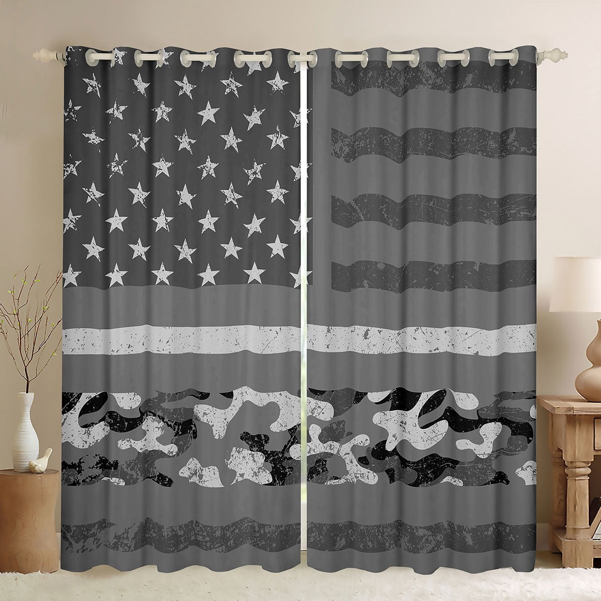 American Flag Camo Curtains Military Camouflage Curtains & Drapes for ...