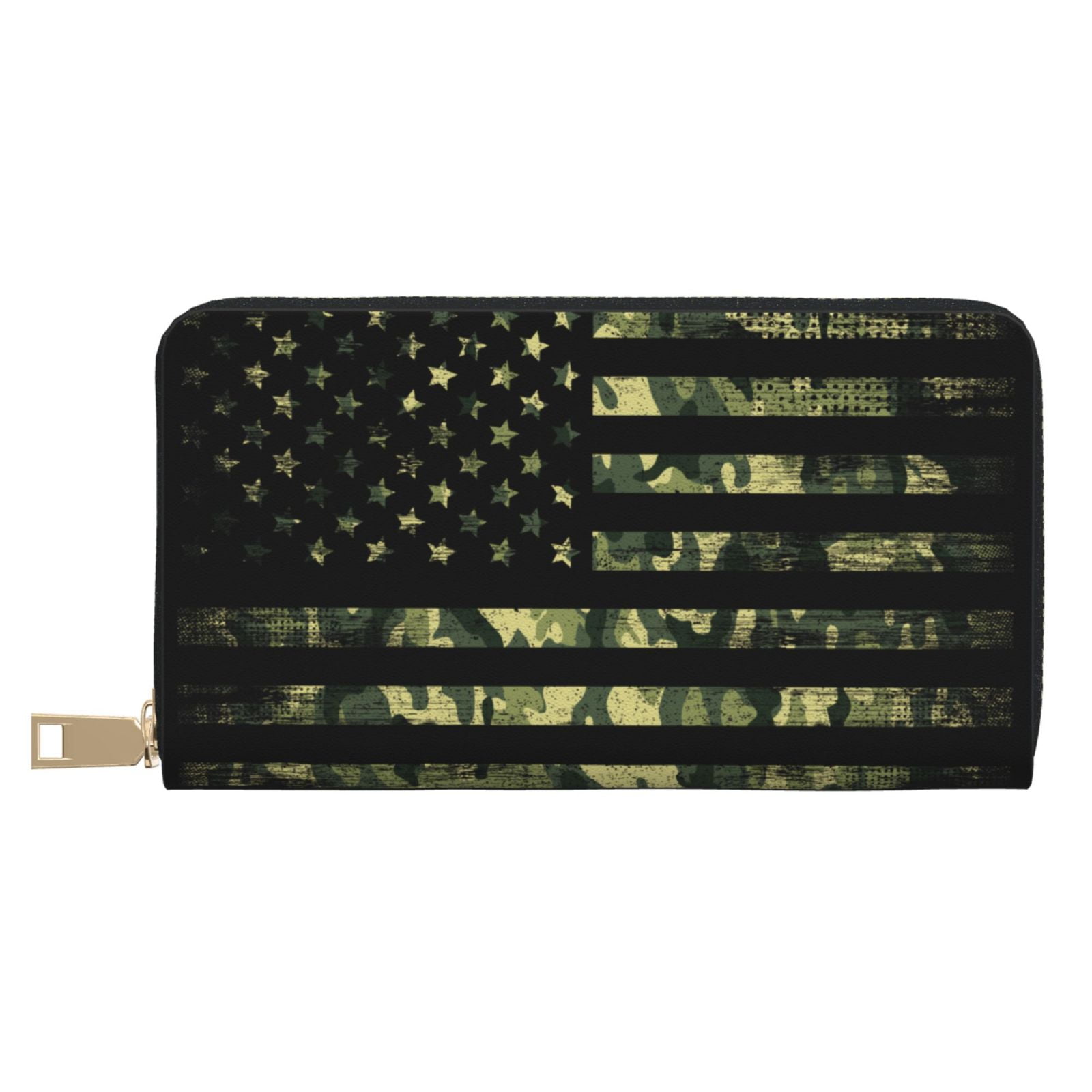 American Flag Camo Wallet Women, Leather Bifold Multi Card Wallet ...
