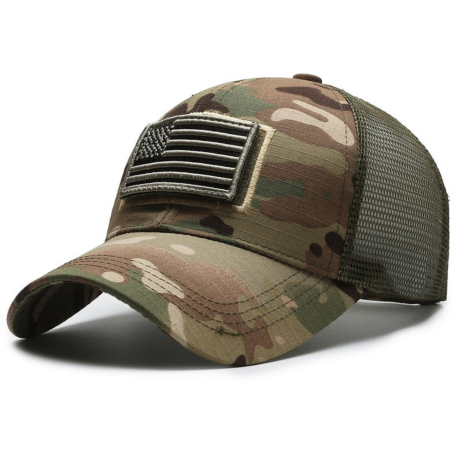 American Flag Camouflage Cap American Flag Velcro Tactical Cap ...