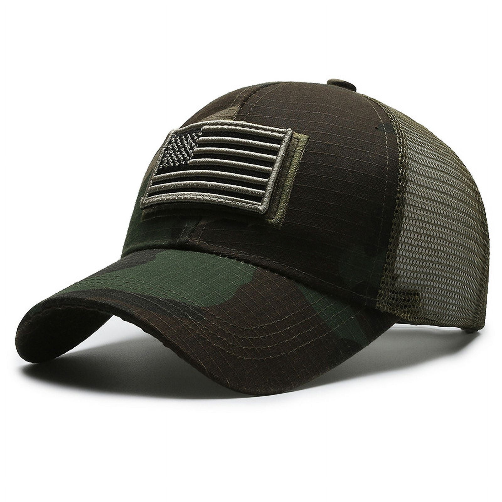 American Flag Camouflage Cap American Flag Velcro Tactical Cap ...