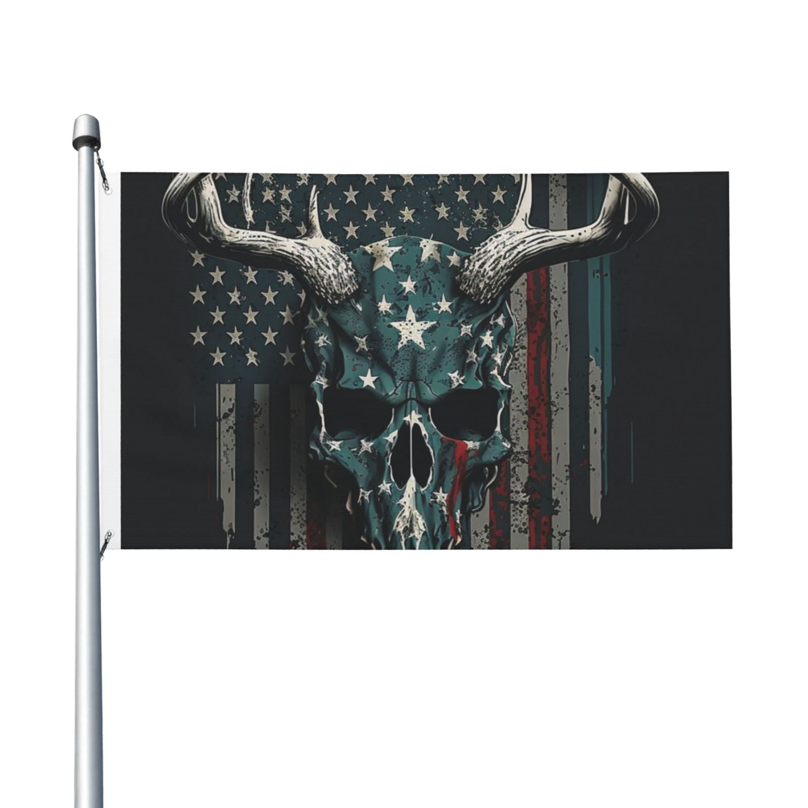 American Flag Camouflage Deer Skull Camo Flag 3X5 Ft Garden Yard House ...