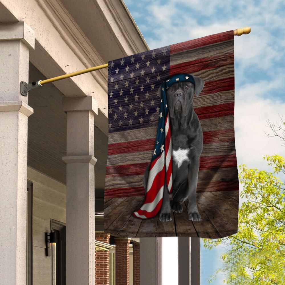 American Flag Cane Corso Dog Proud Patriotic 4th of july House Flag (29 ...