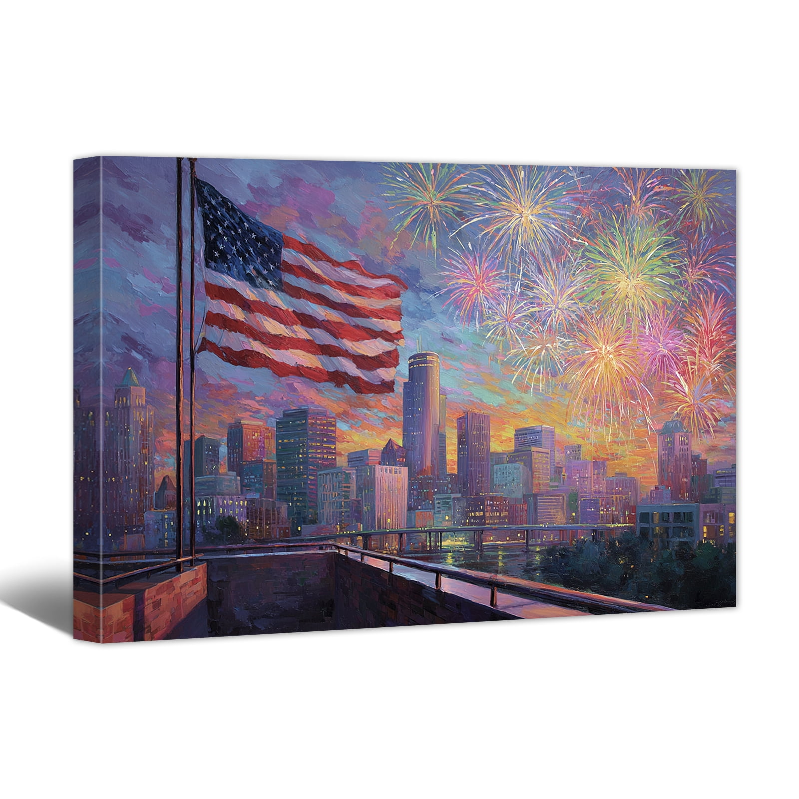 American Flag Canvas Wall Art - Patriotic 4th of July Canvas Prints ...