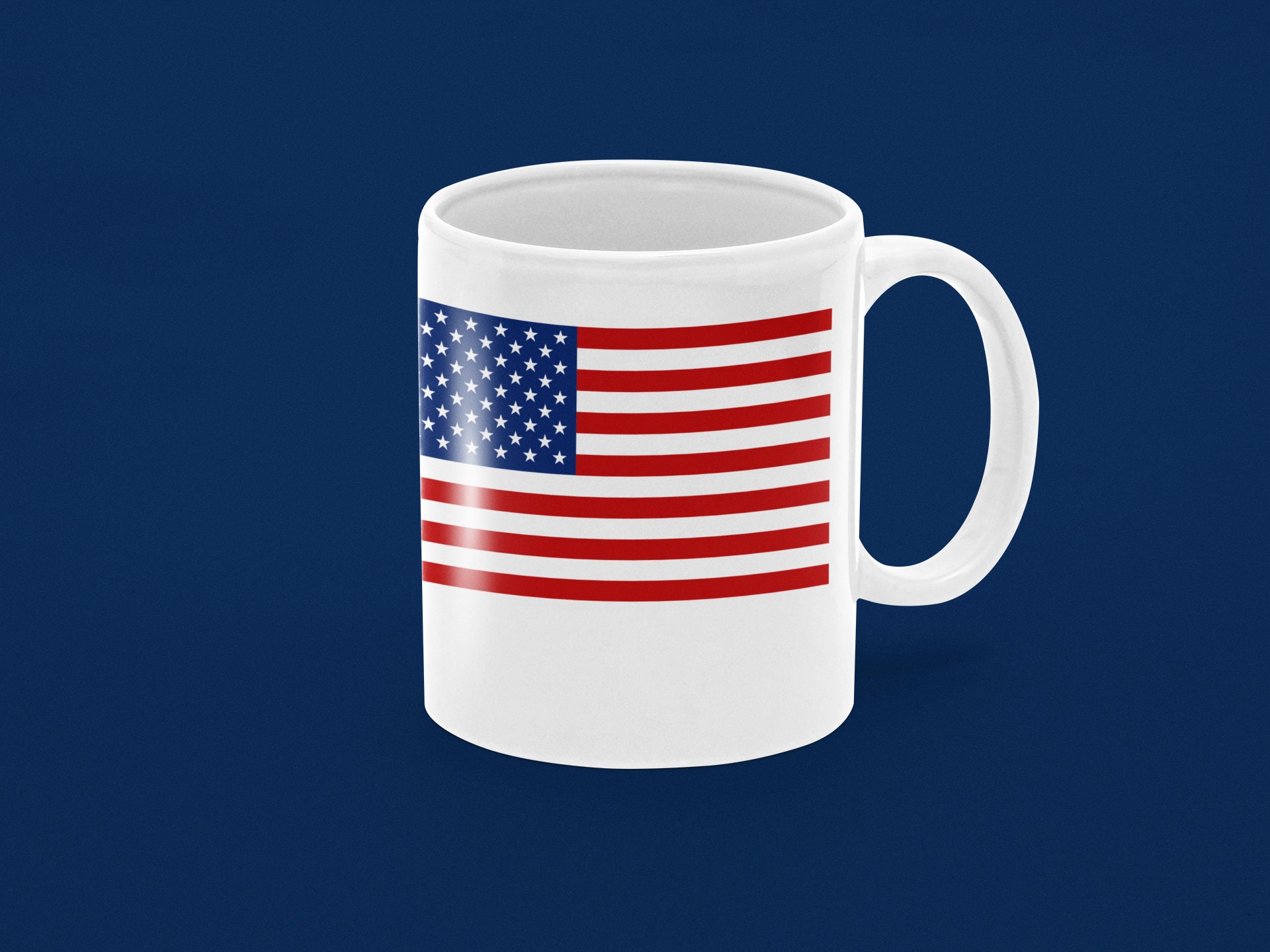American Flag Ceramic Mug | Patriotic Birthday Gift | Star Spangled ...